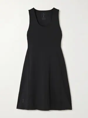 On Studio Cutout Paneled Stretch-jersey Mini Dress