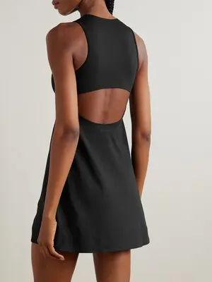 On Studio Cutout Paneled Stretch-jersey Mini Dress