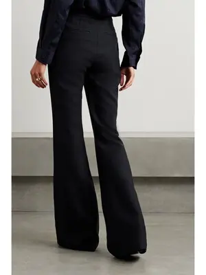 Adam Lippes Kennedy Wool-blend Twill Flared Trousers