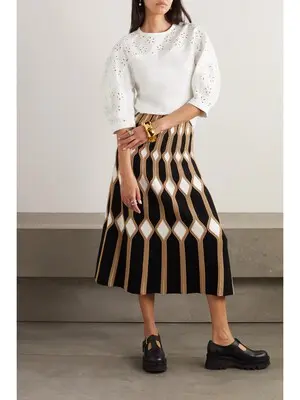 Chloé Broderie Anglaise Linen Blouse