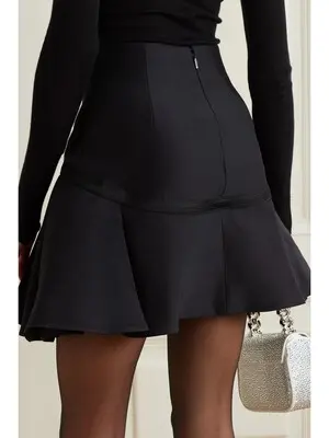 Versace Embellished Wool And Silk-satin Mini Skirt