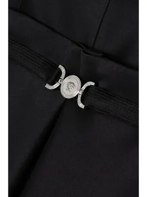 Versace Embellished Wool And Silk-satin Mini Skirt