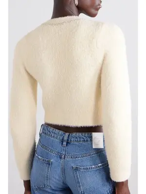 SELF-PORTRAIT Cropped Embellished Cardigan