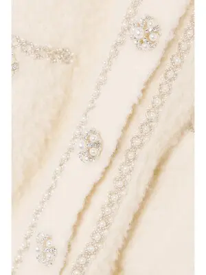 SELF-PORTRAIT Cropped Embellished Cardigan
