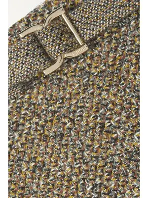 Chloé Belted Wool-blend Tweed Mini Skirt