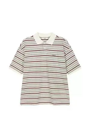 STUDIO TOMBOY Striped Polo Shirt - White