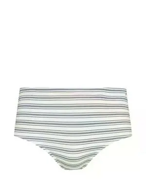 AMIR SLAMA Striped Swimming Trunks - Neutrals