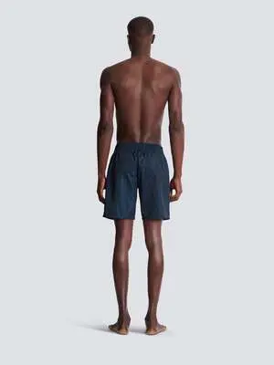 Balmain Swim Shorts With Logo - Navy