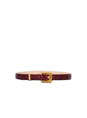 Balmain Anthem Calfskin Leather Belt - Brown