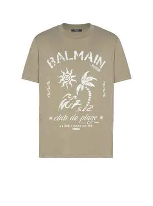 Balmain T-shirt With Plage Print