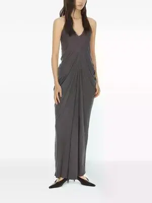 OUDE WAAG V-neck Draped Maxi Dress