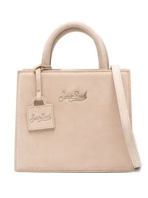 MC2 SAINT BARTH Suede Mini Shopper Bag - Brown