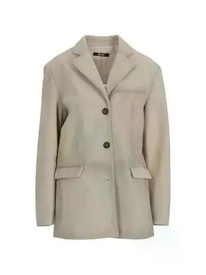 LA ROSE Button Suede Jacket
