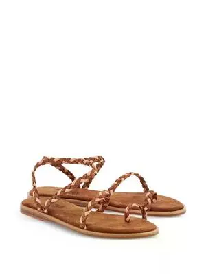 ANCIENT GREEK SANDALS Eleftheria Braided Strap Sandals - Brown