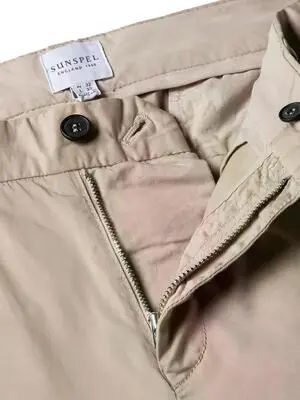 Sunspel Button-fastening Trousers - Neutrals