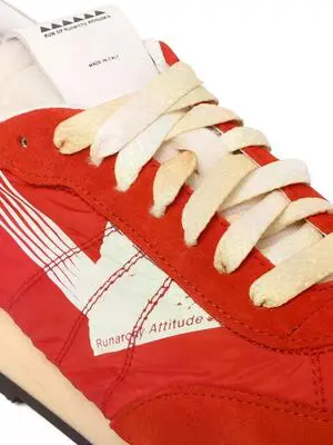 RUN OF Suede Logo-detail Sneakers