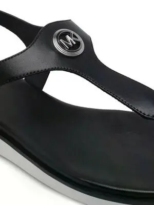 Michael Kors Logo Buckle Sandals - Black