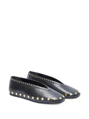 GANNI Studded Ballerina Flats - Black