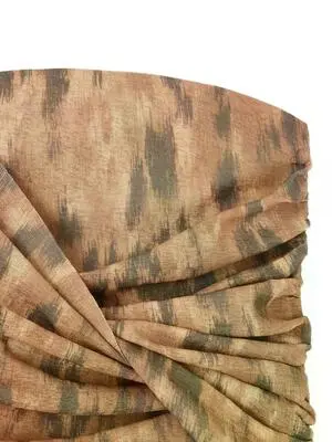 GANNI Animal-print Top - Neutrals