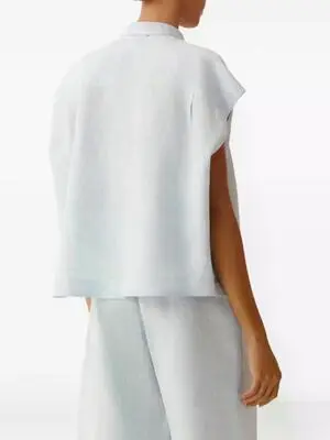 Fabiana Filippi Collarless Button-down Shirt