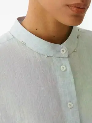 Fabiana Filippi Collarless Button-down Shirt