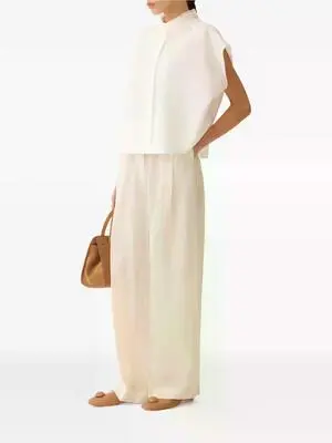 Fabiana Filippi Lace Collared Shirt - White