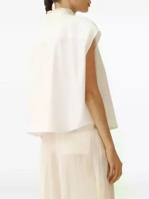Fabiana Filippi Lace Collared Shirt - White