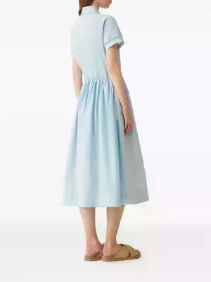 Fabiana Filippi Drawstring Shirt Dress - Blue