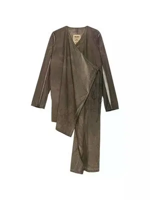 UMA WANG Asymmetric Drape Shirt