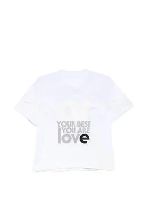 Sacai Text-print Crew Neck T-shirt