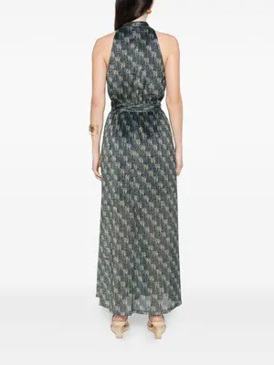 SIYU Printed V-neck Maxi Dress