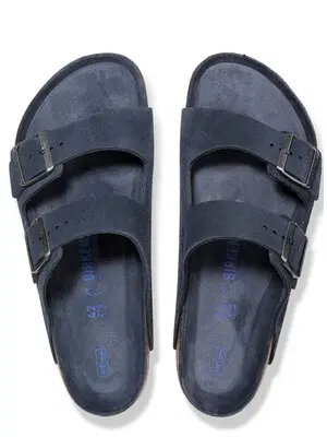 BIRKENSTOCK Arizona Buckled Slides - Blue