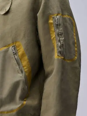 MASSIMO OSTI STUDIO Garment-dyed Jacquard Jacket - Beige