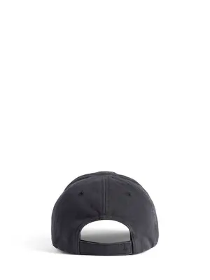 Balenciaga Baseball Cap With Tape Detail - Black