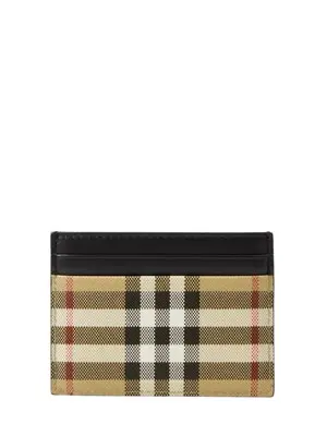 Burberry Check Card Holder - Beige