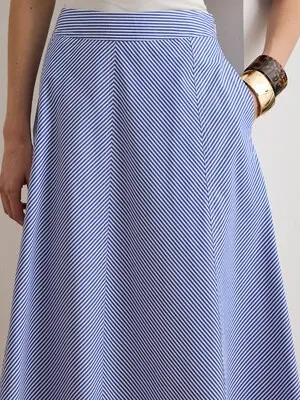 Ralph Lauren Striped A-line Skirt