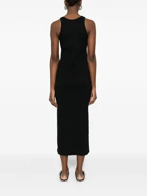Maison Kitsuné Logo Ribbed Knit Tank Dress