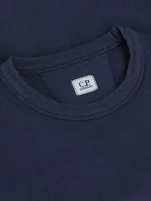 C.P. COMPANY Cotton Sweatshirt With Lens Detail - Blue