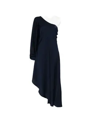 NOUVELLE SILK95FIVE Silk Asymmetric Dress