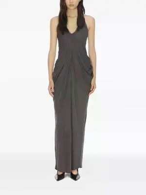OUDE WAAG V-neck Draped Maxi Dress