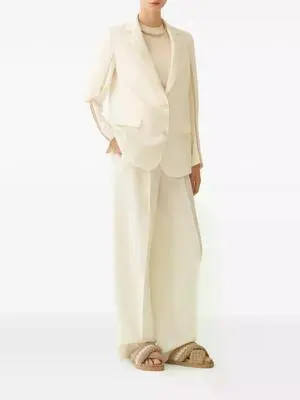 Fabiana Filippi Button Sleeve Panel Blazer