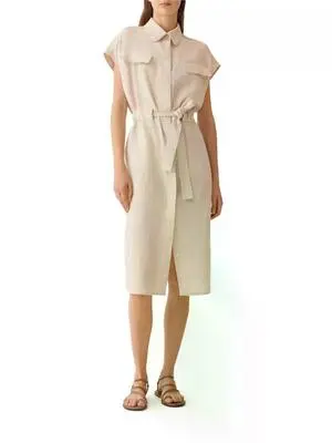 Fabiana Filippi Patch Pocket Belted Dress