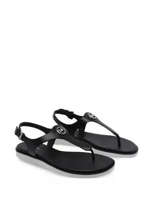 Michael Kors Logo Buckle Sandals - Black