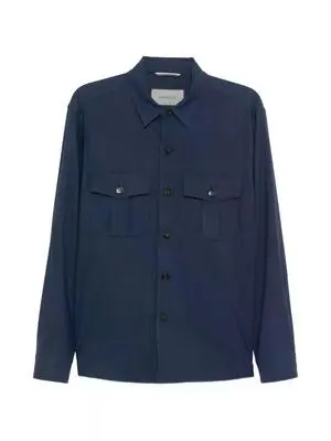 Canali Front-pocket Shirt Jacket - Blue