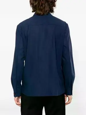 Canali Front-pocket Shirt Jacket - Blue