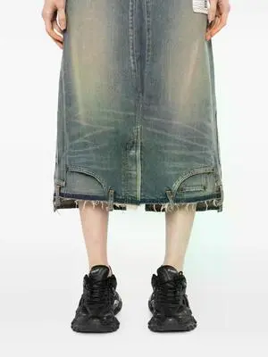 Mihara Yasuhiro Reversed Frayed Skirt