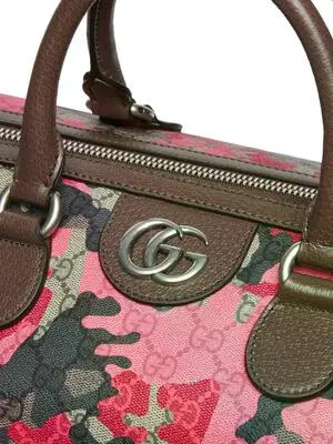 Gucci Gg-pattern Medium Holdall Bag - Pink