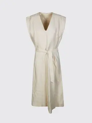 Incotex Midi Dress In Linen Blend
