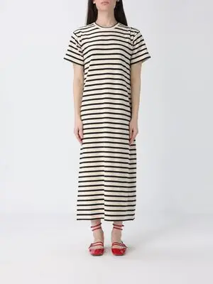 JIL SANDER Striped T-shirt Maxi Dress - Blue