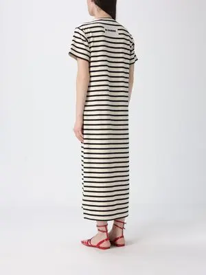 JIL SANDER Striped T-shirt Maxi Dress - Blue